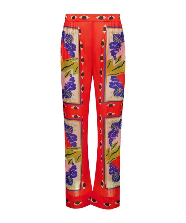 Farm Rio Graphic Print Elastic Waist Pants