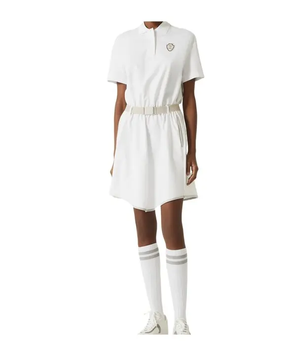 Brunello Cucinelli Cotton-blend Polo Dress With Logo Embellishment