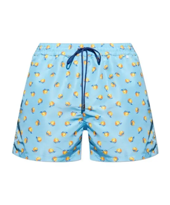 Paul Smith Peach-print Swim Shorts - Blue