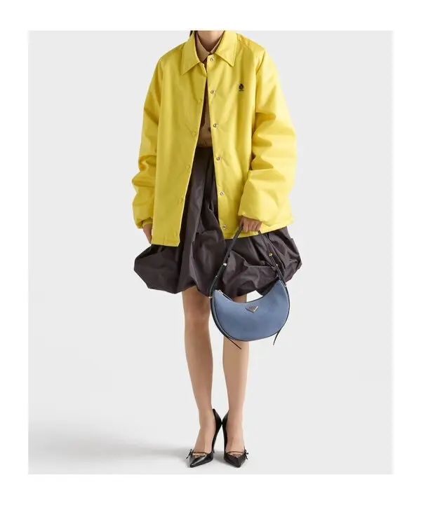 Prada Arqué Small Nubuck Leather Bag