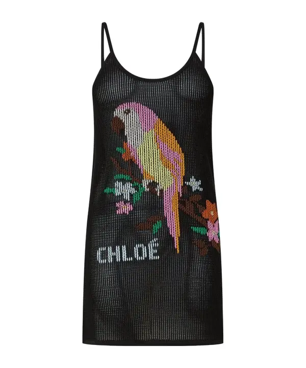 Chloé Embellished Strappy Top - Black