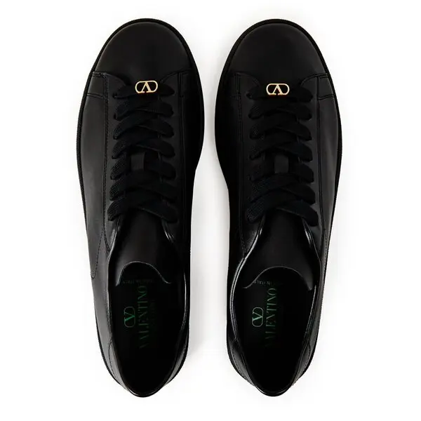 Valentino Garavani Glossy Leather Low-top Sneakers