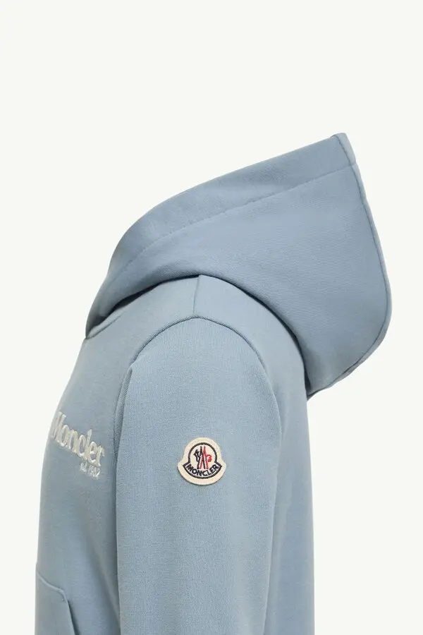 Moncler Cotton Fleece Hoodie With Embroidered Logo