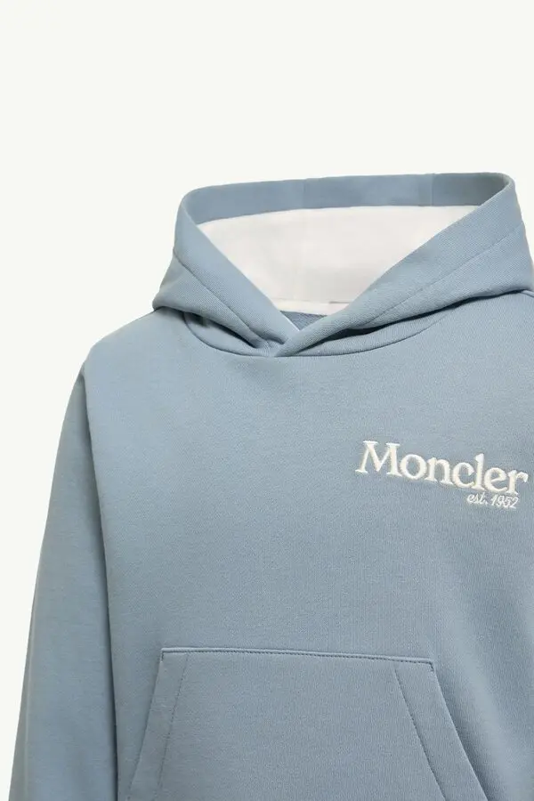 Moncler Cotton Fleece Hoodie With Embroidered Logo
