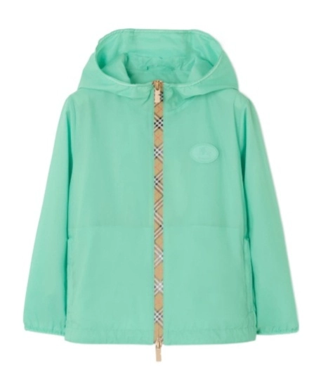 Burberry Checker-tape Hooded Jacket