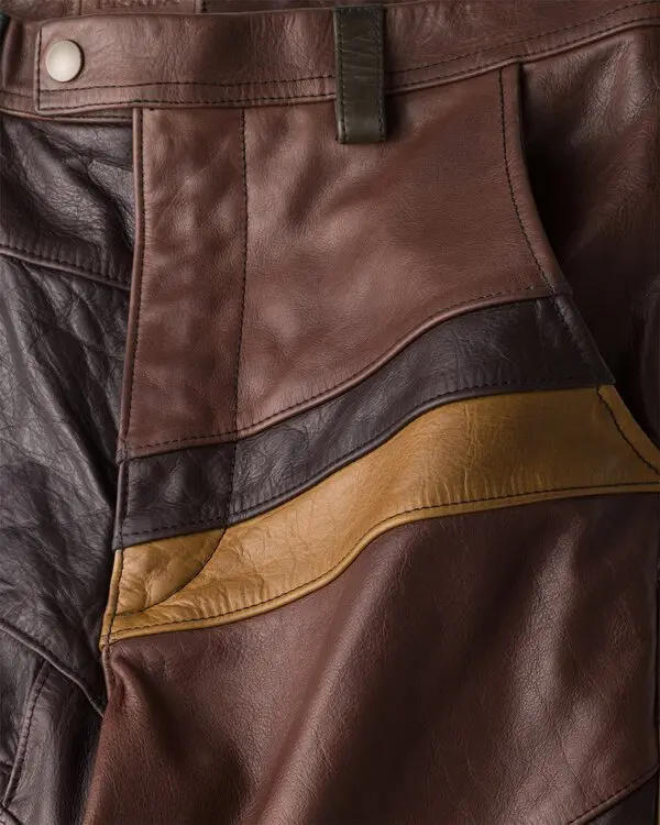 Prada Patchwork Leather Pants