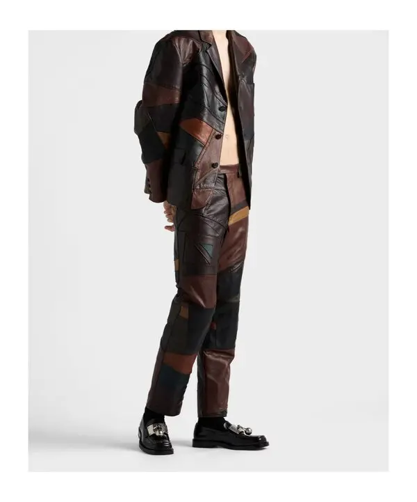 Prada Patchwork Leather Pants