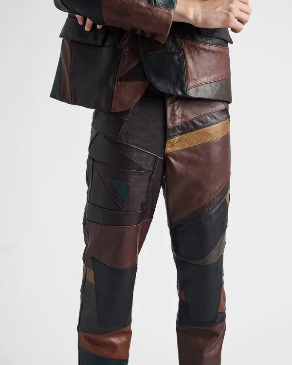 Prada Patchwork Leather Pants