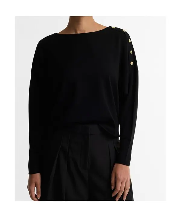 Barbour Knit Top With Button Detailing