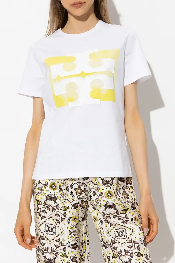 Tory Burch Logo-patch Cotton T-shirt