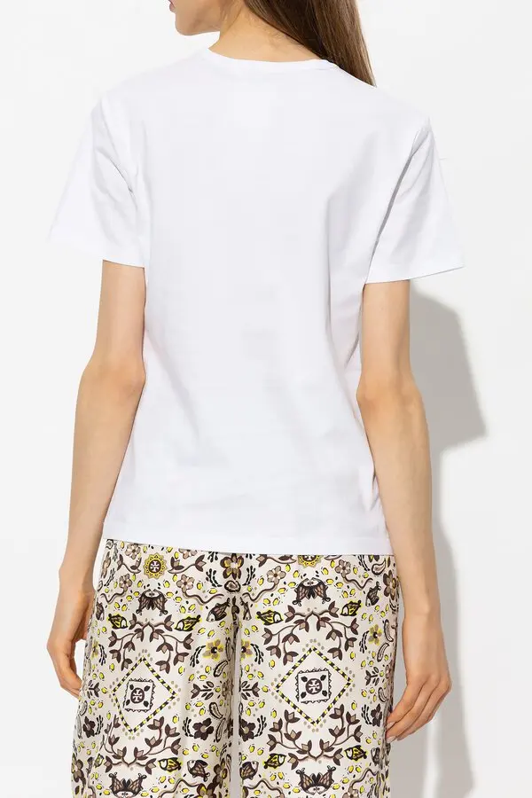 Tory Burch Logo-patch Cotton T-shirt