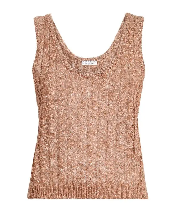 Brunello Cucinelli Sleeveless Top - Nude