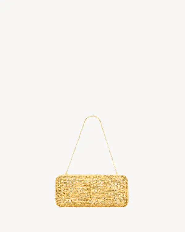 Saint Laurent Evening Clutch In Woven Metal