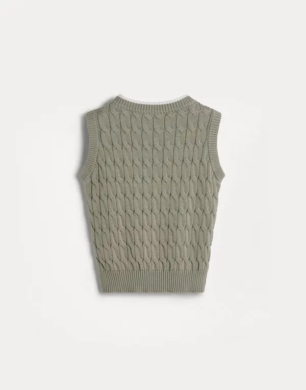 Brunello Cucinelli Cable Knit Cotton Vest