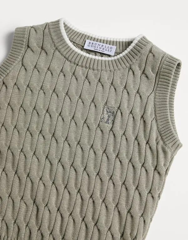Brunello Cucinelli Cable Knit Cotton Vest