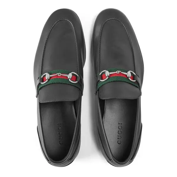 Gucci Leather Horsebit Loafers