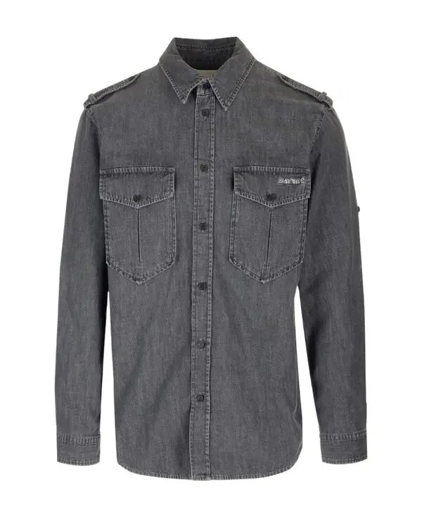 Isabel Marant Étoile Logo Embroidered Long-sleeved Denim Shirt