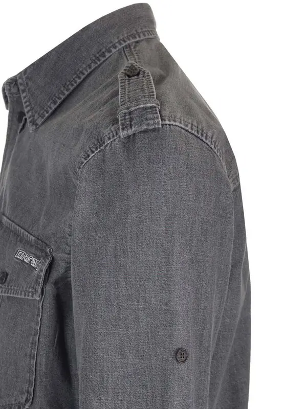 Isabel Marant Étoile Logo Embroidered Long-sleeved Denim Shirt