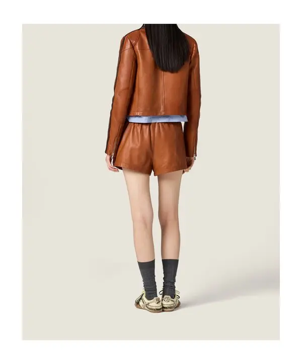 Miu Miu Nappa Leather Shorts