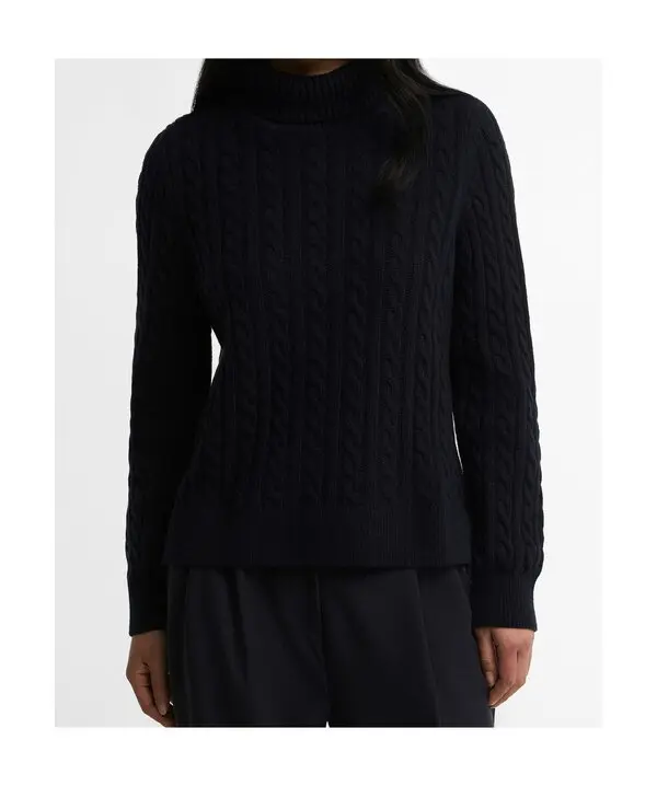 Barbour Cable Knit Turtleneck Sweater