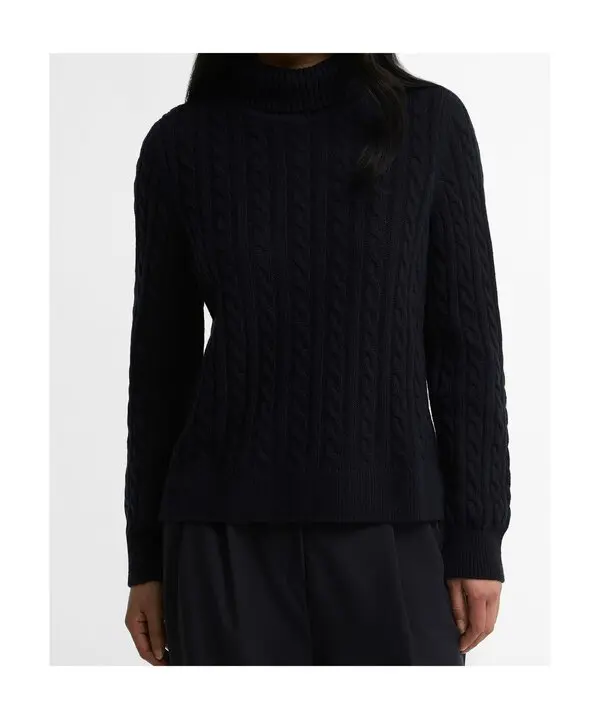 Barbour Cable Knit Turtleneck Sweater