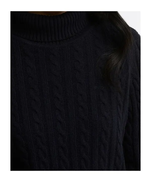 Barbour Cable Knit Turtleneck Sweater