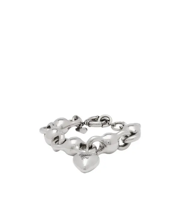 Acne Studios Heart Pendant Chain Bracelet
