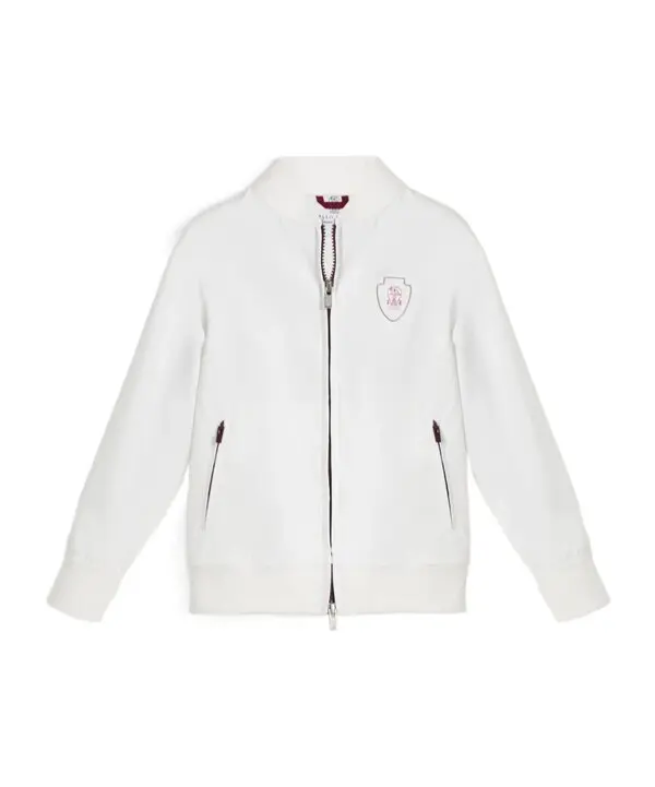 Brunello Cucinelli Cotton-blend Bomber Jacket With Logo Detail