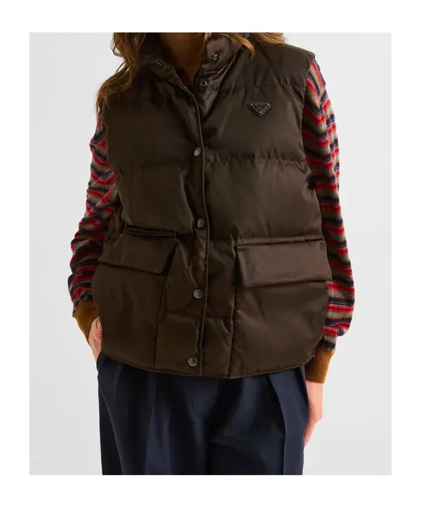Prada Quilted Stand Collar Vest
