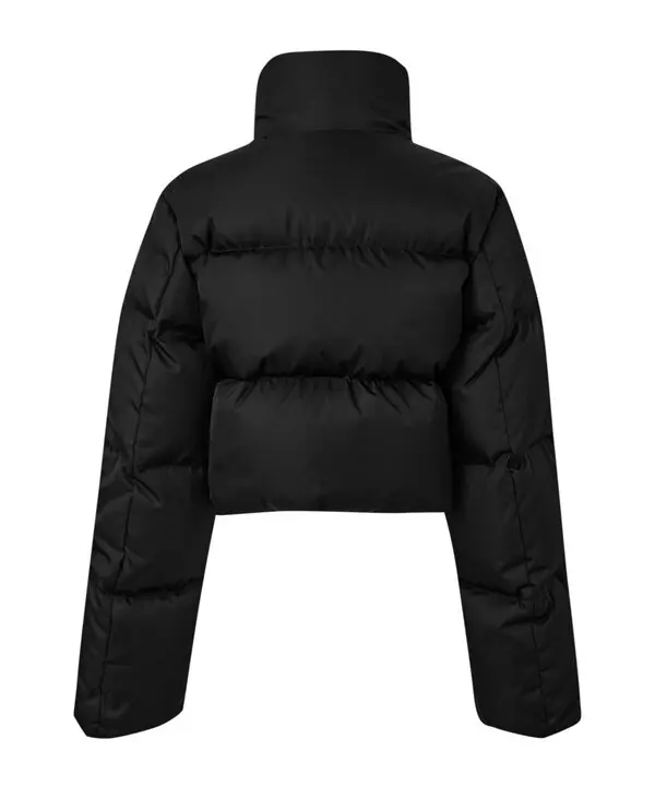 Prada Cropped Quilted Stand Collar Puffer Jacket