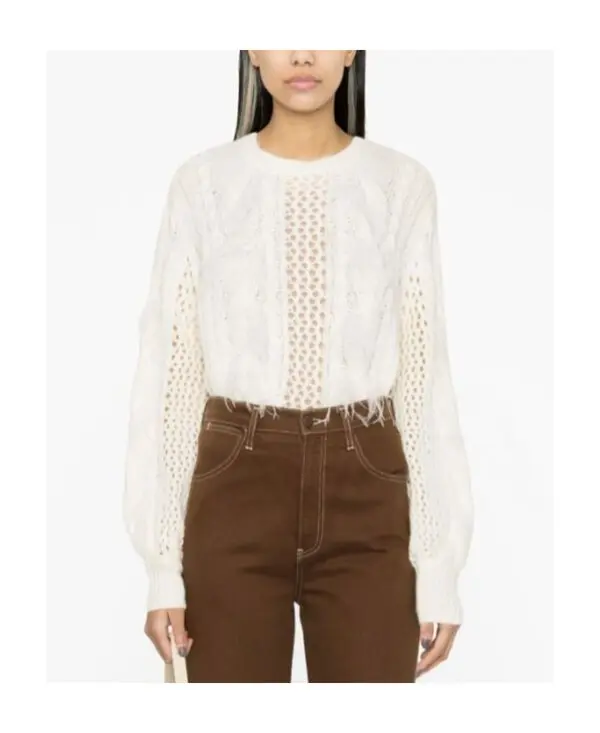 TWINSET Feather-detail Cable-knit Jumper