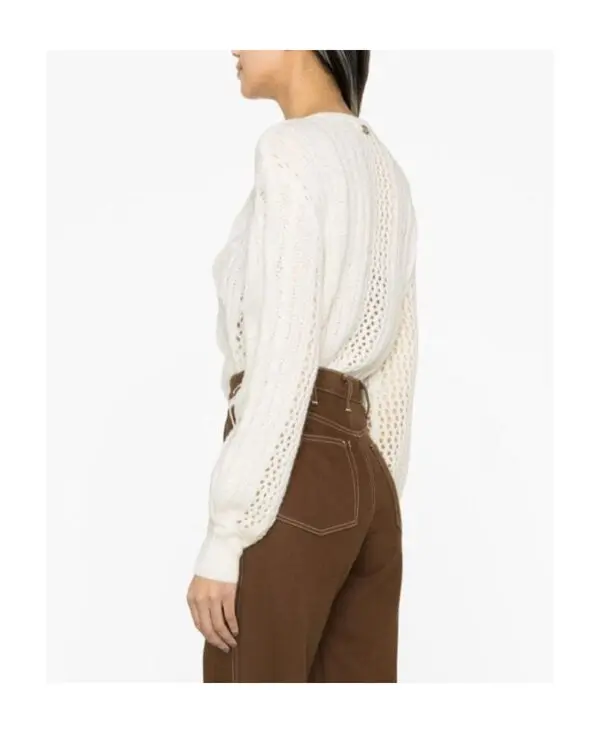 TWINSET Feather-detail Cable-knit Jumper