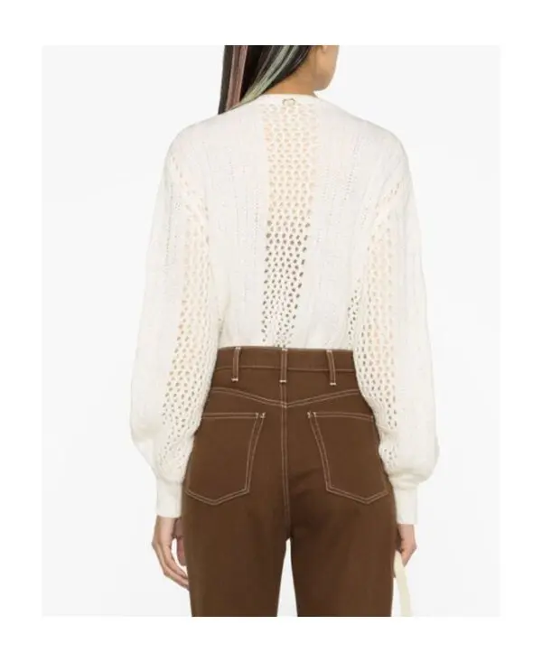 TWINSET Feather-detail Cable-knit Jumper