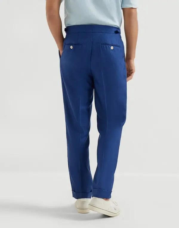 Brunello Cucinelli Pleated Waist-tab Trousers