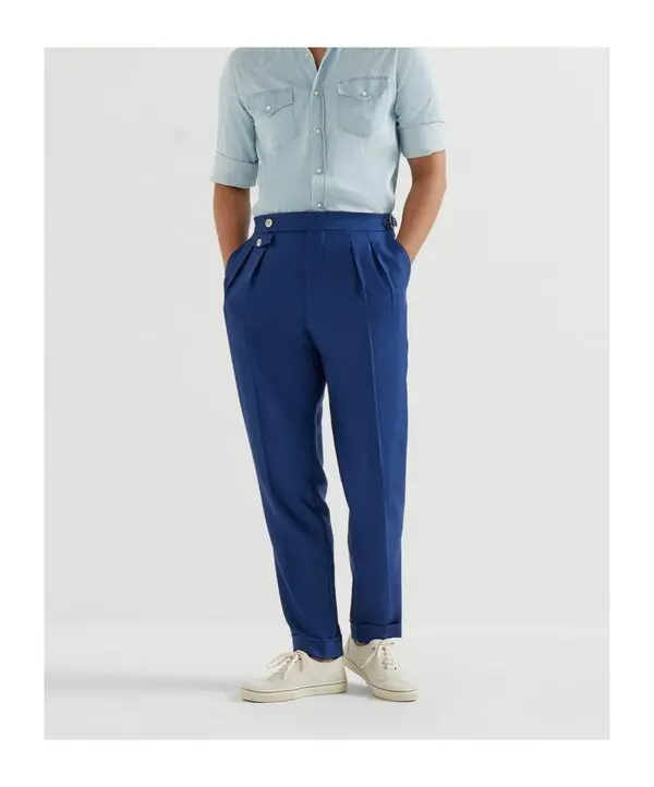 Brunello Cucinelli Pleated Waist-tab Trousers