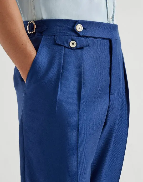 Brunello Cucinelli Pleated Waist-tab Trousers