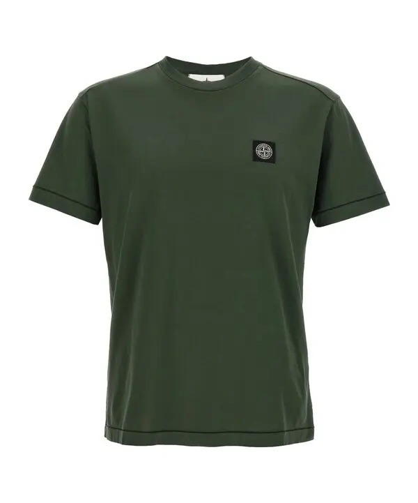 Stone Island Logo Patch Crewneck T-shirt