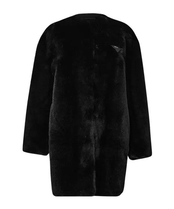 Prada Faux Fur Mid-length Coat