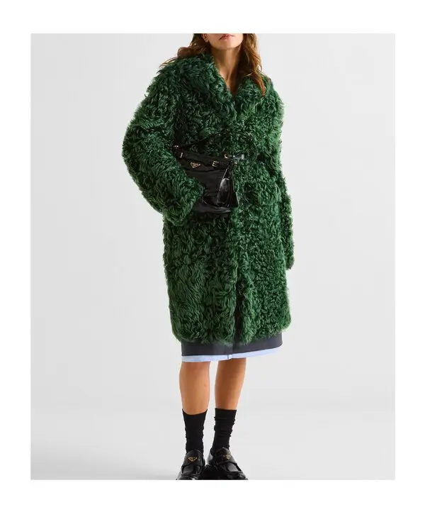 Prada Midlength Plush Coat - No