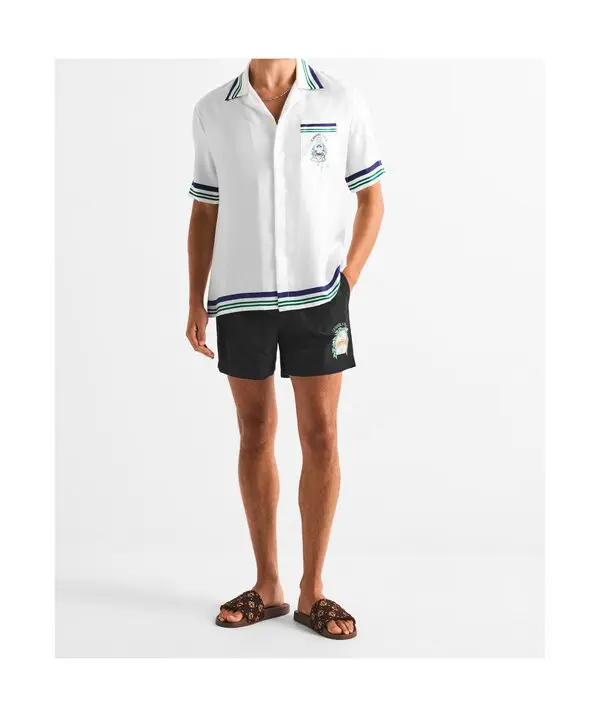 Casablanca Elastic Waist Swim Trunks