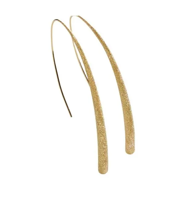 Brunello Cucinelli Gold Textured Drop Earrings