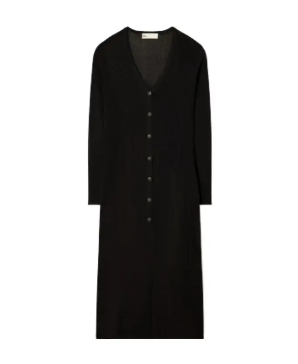 Tory Burch Long-sleeved V-neck Knitted Dress