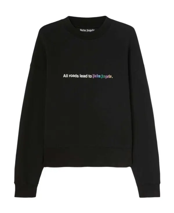 Palm Angels Logo Printed Crewneck Sweatshirt