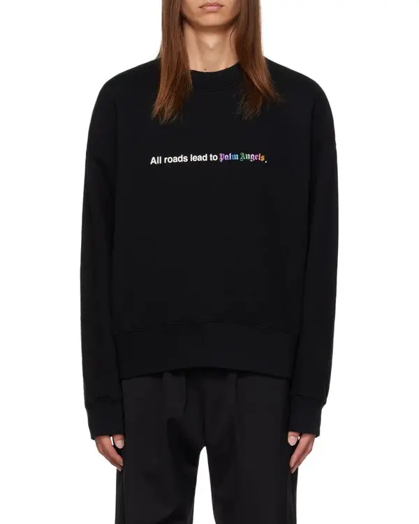 Palm Angels Logo Printed Crewneck Sweatshirt
