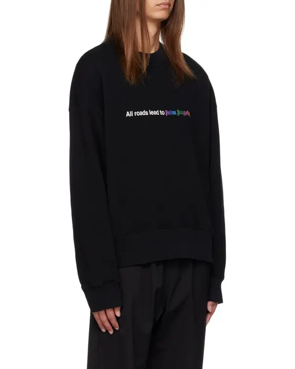 Palm Angels Logo Printed Crewneck Sweatshirt