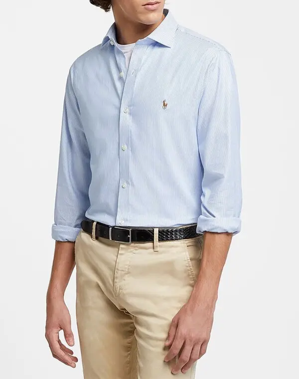 Polo Ralph Lauren Embroidered-logo Striped Shirt