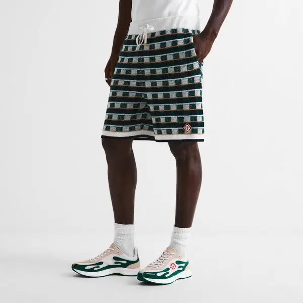 Casablanca Crochet Mosaic Shorts