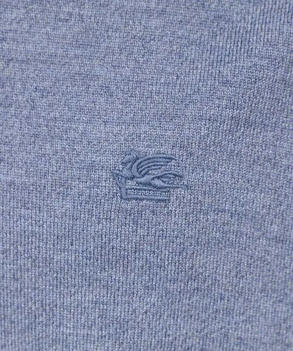 Etro Pegaso Embroidered Turtleneck Knitted Jumper