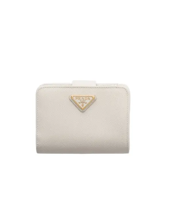 Prada Small Saffiano-leather Snap Wallet