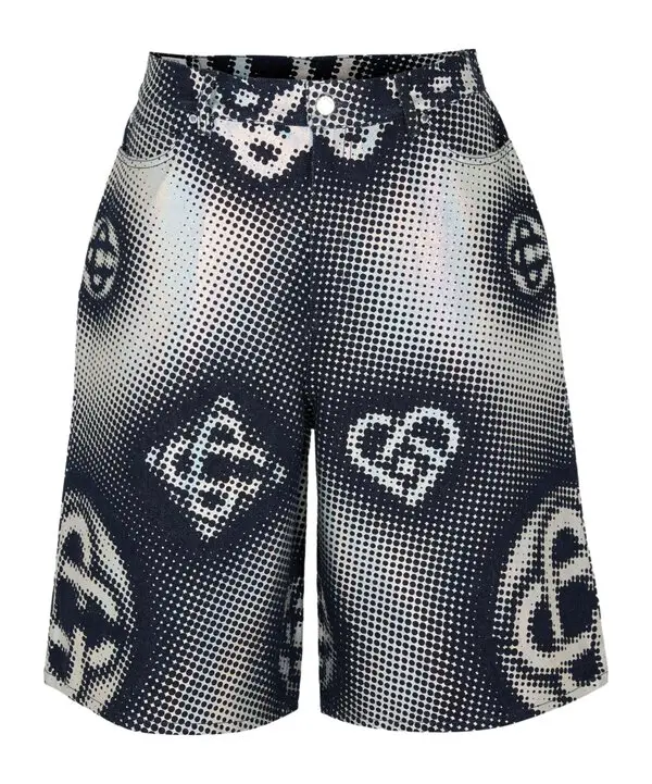 Casablanca Pearlescent Monogram Shorts - Black